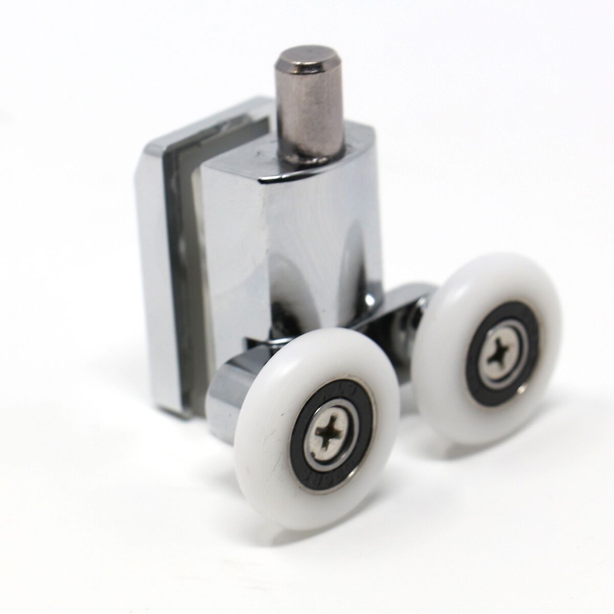 Insignia Zinc Bottom Shower Door Rollers | Spring-Loaded 24mm Wheels